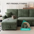 83" Sleeper Sectional Sofa, Comfy Convertible Sofa Bed with Pull Out ...