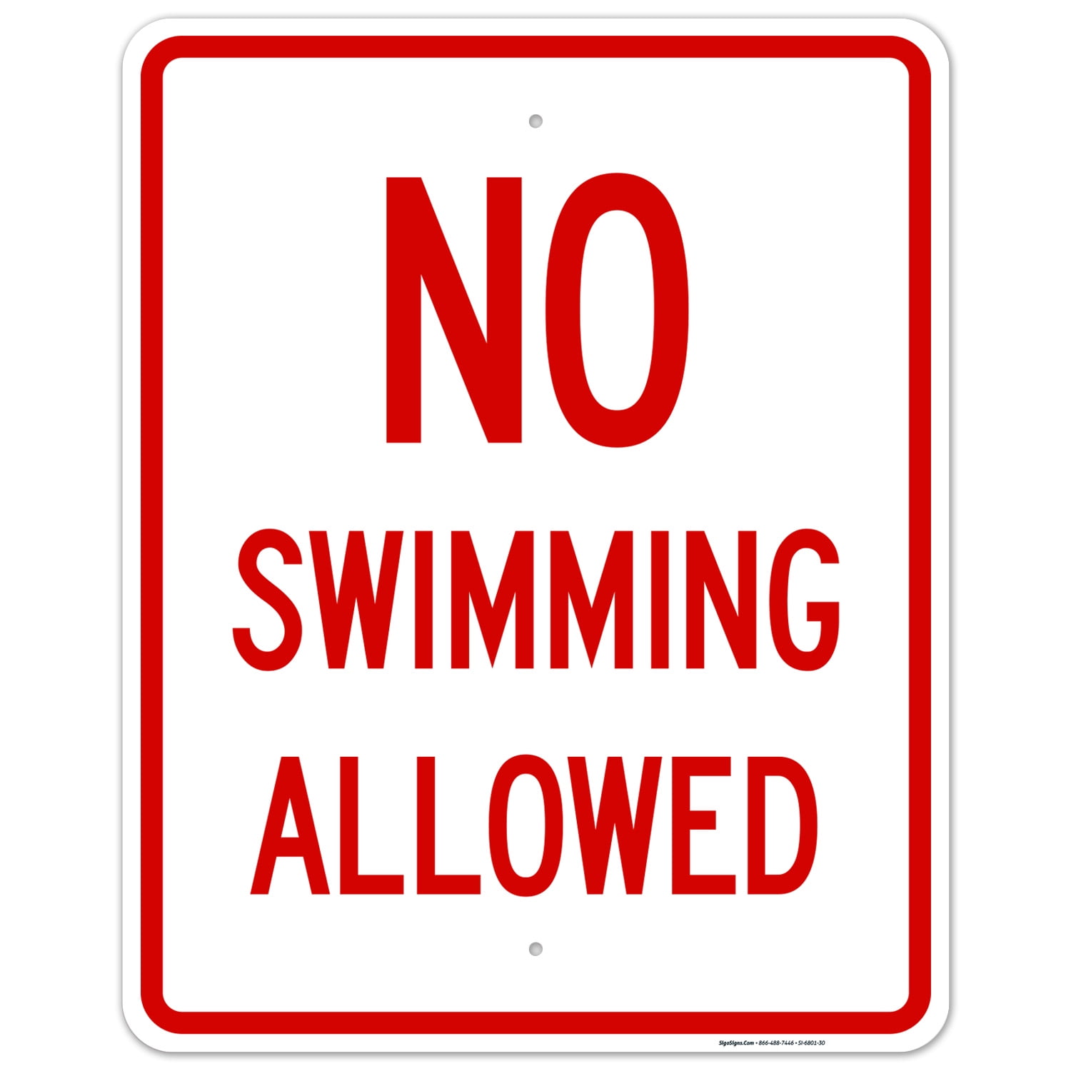 No Swimming Allowed Sign, Pool Sign, - Walmart.com