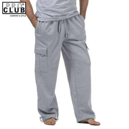 Pro Club - Pro Club Men's Heavyweight Fleece Cargo Sweatpants Heather ...