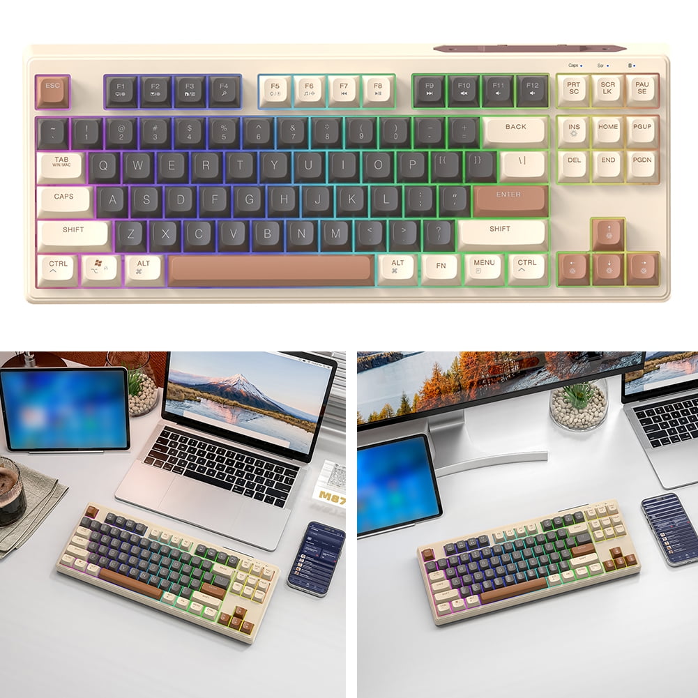 [Café] M87 Teclado Inalámbrico Modo Dual Gaming Esports Office Silent ...