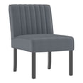 Dark gray Slipper Chair, Solid Wood Frame Living Room Accent Chair ...
