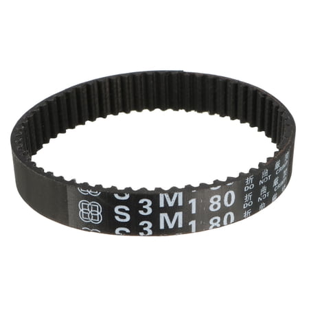 S3M 60 Teeth Engine Timing Belt Rubber Geared-Belt 180mm Girth 10mm ...