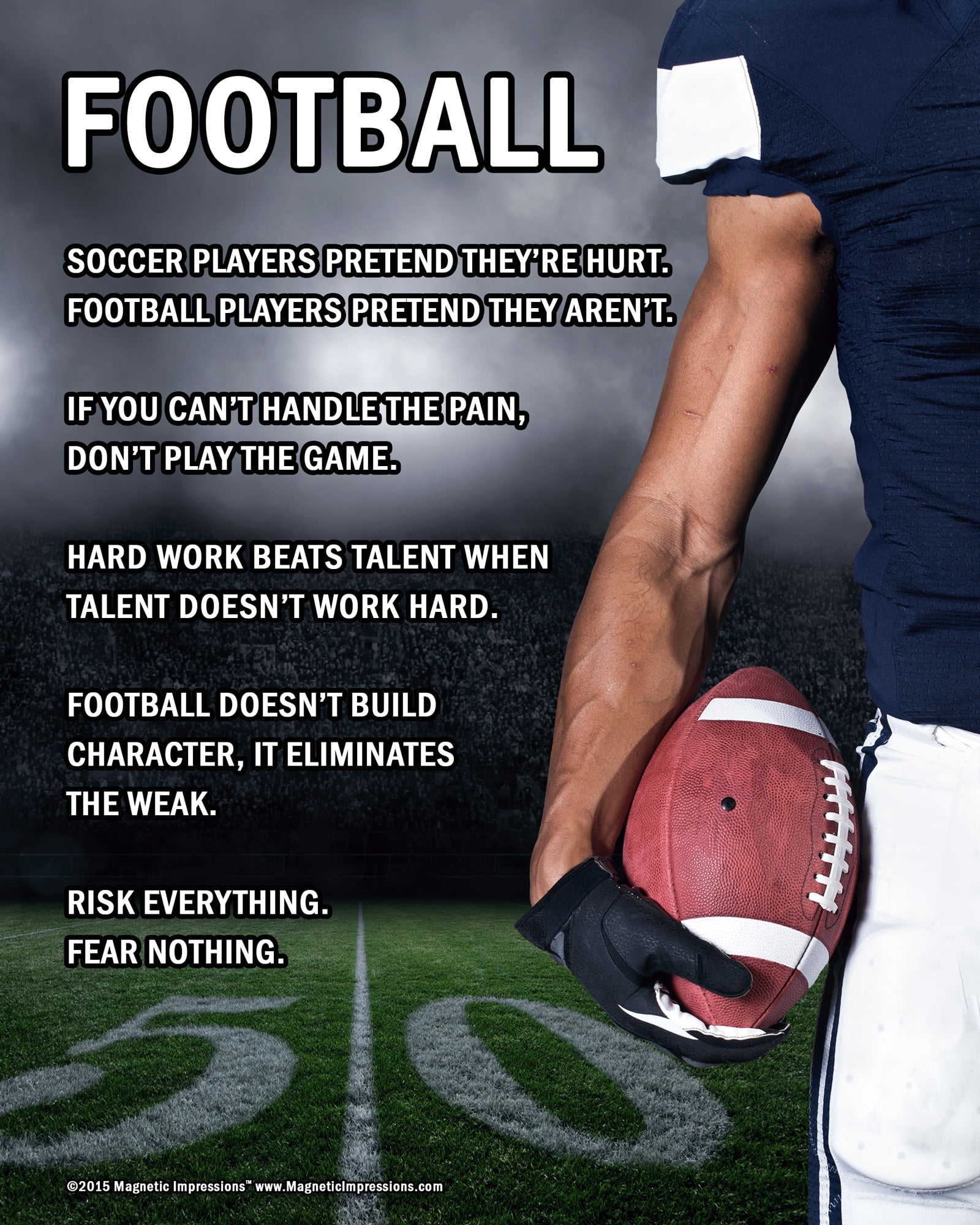 Unframed Football Player 8" x 10" Sport Poster Print - Walmart.com