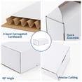 25 Pack White 9x6x3 Corrugated Cardboard Shipping Boxes for Mailing and ...