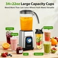 Blender/Food Processor Combo Max 1000W, 4 in 1 34oz Pitcher, 22oz ...
