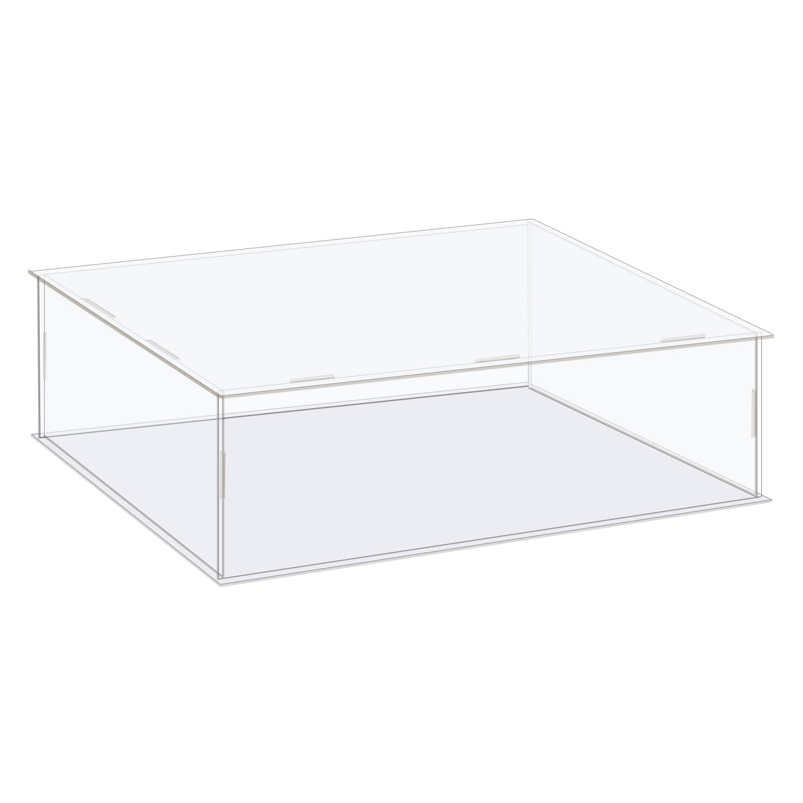 Uxcell Display Case Box Acrylic Box Transparent Dustproof Protection ...