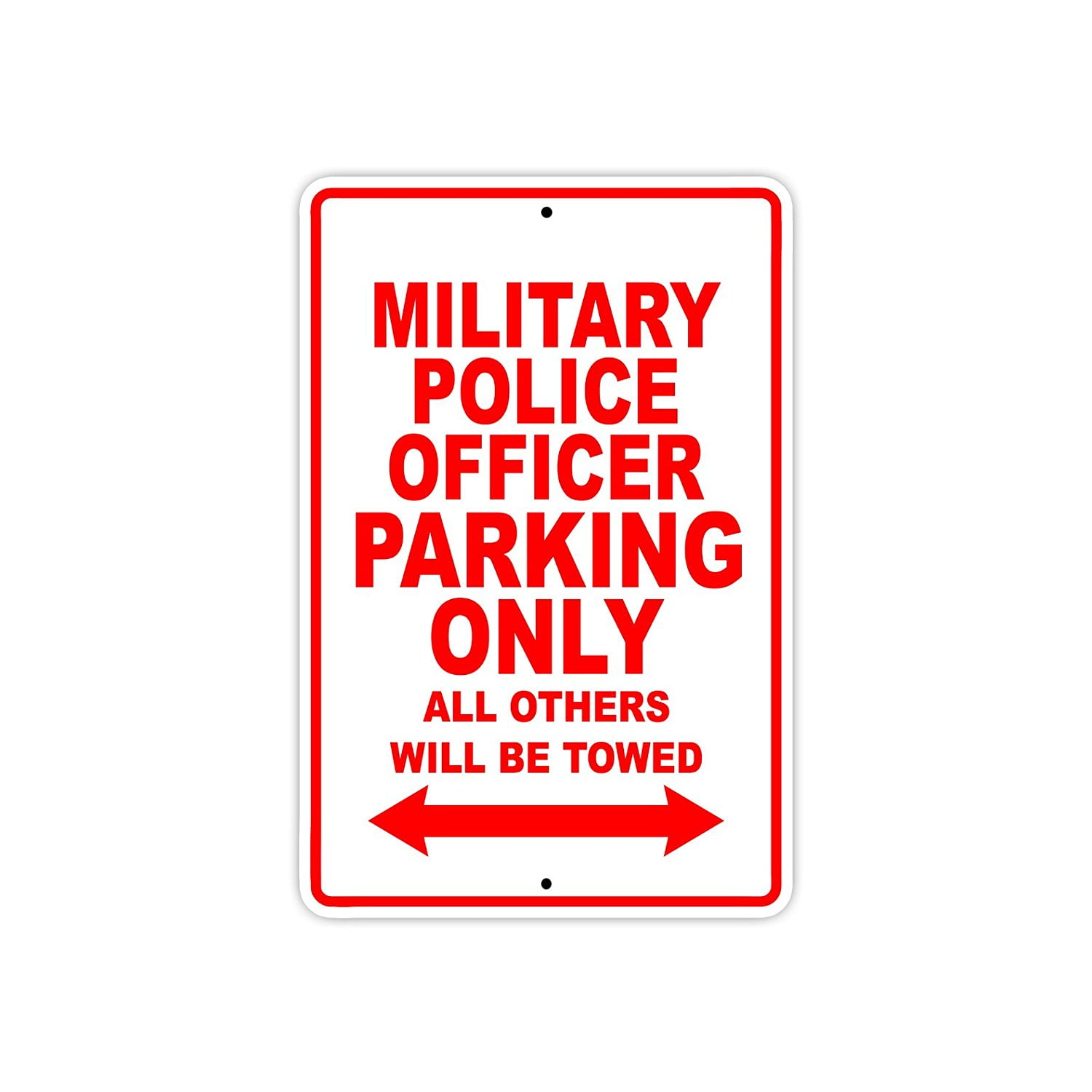 Military Police Officer Parking Only Gift Novelty Garage Metal Aluminum ...