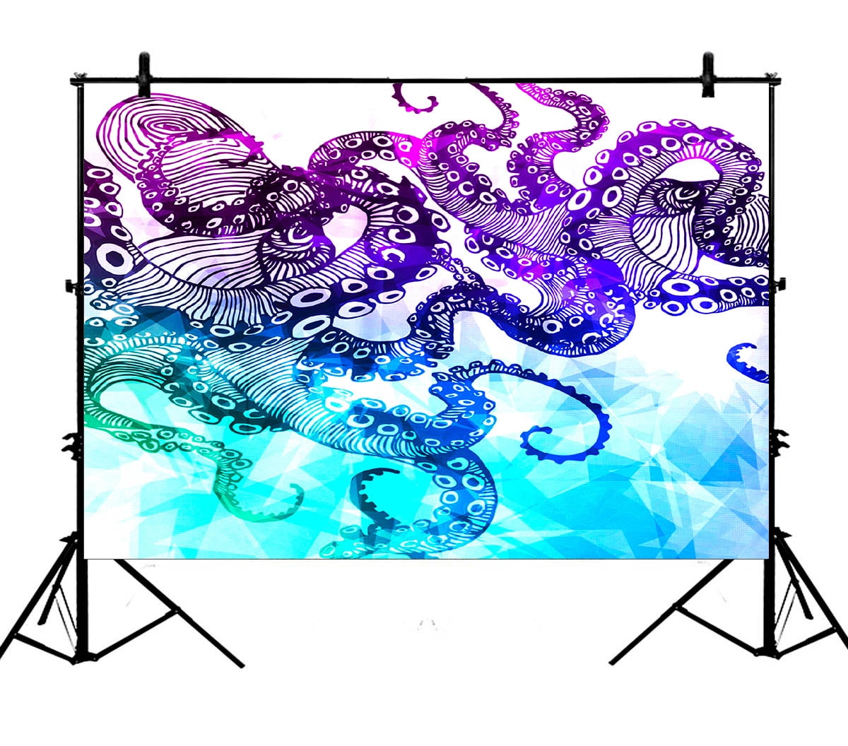 GCKG 7x5ft Colorful Octopus Photography Backdrop,Colorful Octopus ...