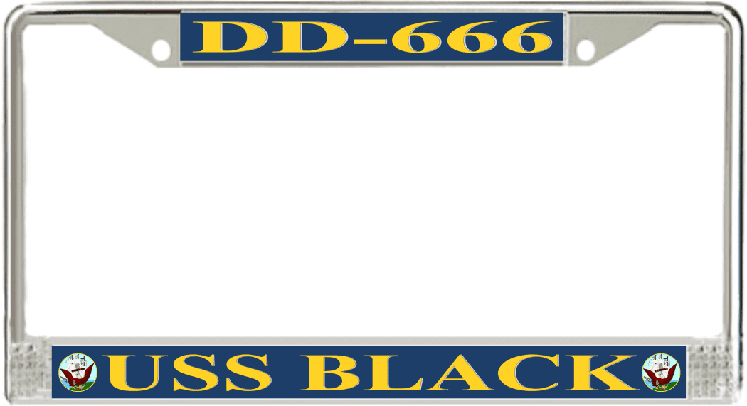 USS Black DD-666 License Plate Frame - Walmart.com