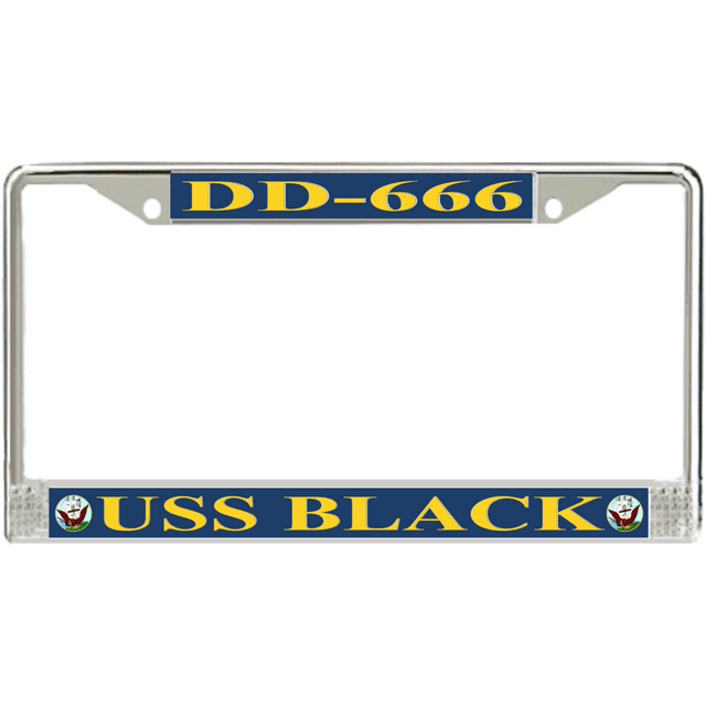 USS Black DD-666 License Plate Frame - Walmart.com