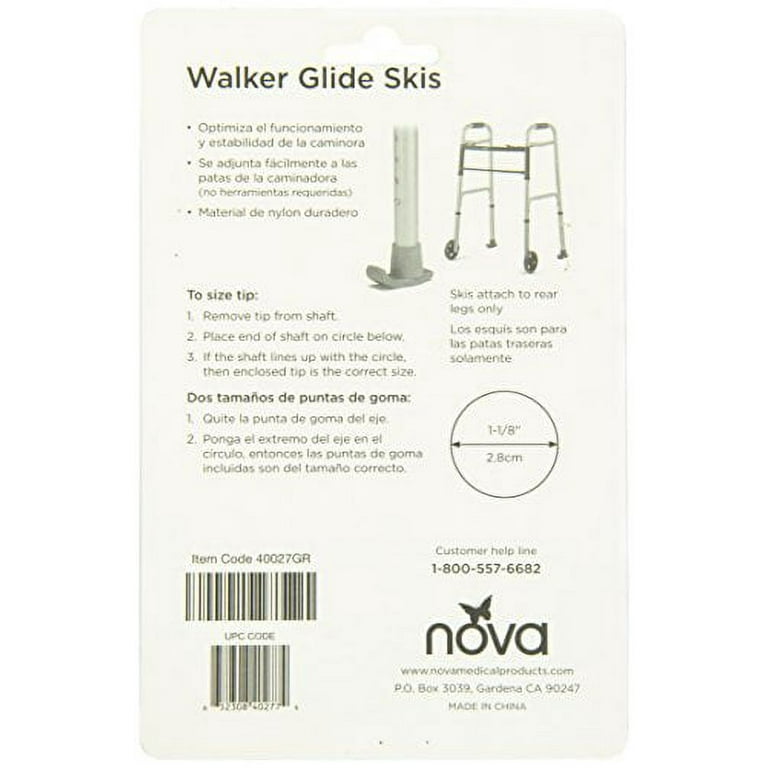 NOVA Medical Products Walker Glide Skis for Seniors and NOVA Medical Products Walker Glide Skis for Seniors and
