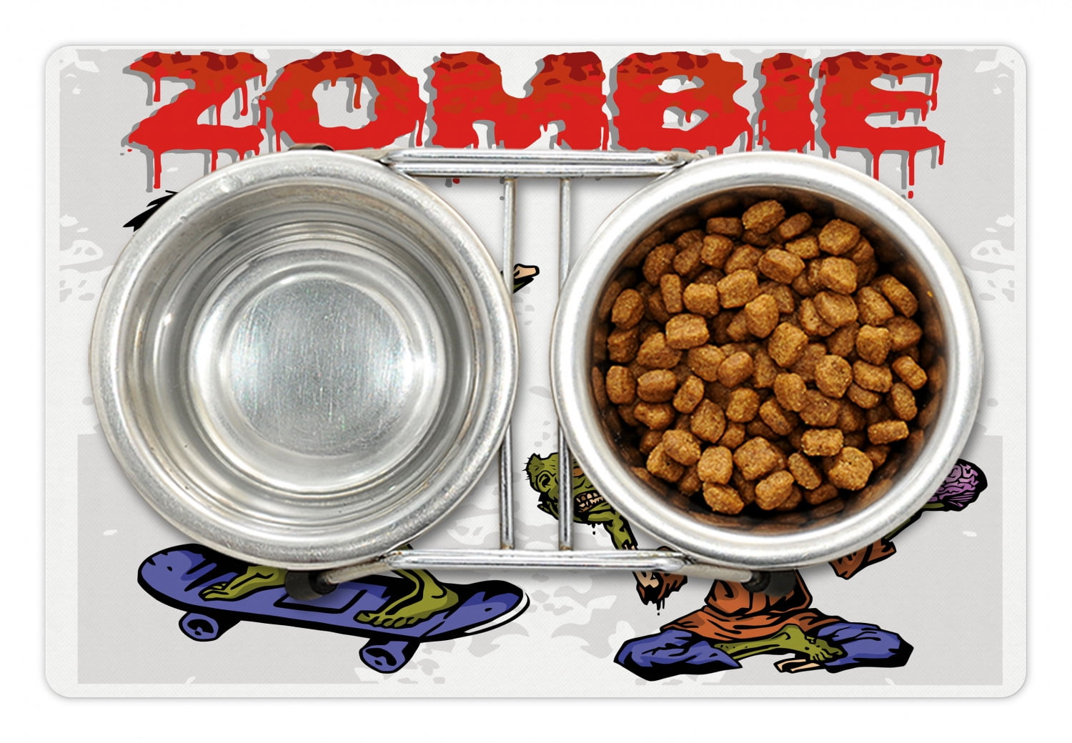 Zombie Pet Mat for Food and Water, Dead Man Eating Brain Cannibal ...