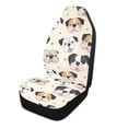 Cartoon Dog Love Pattern Car Seat Covers Front Seats Universal Fit for ...