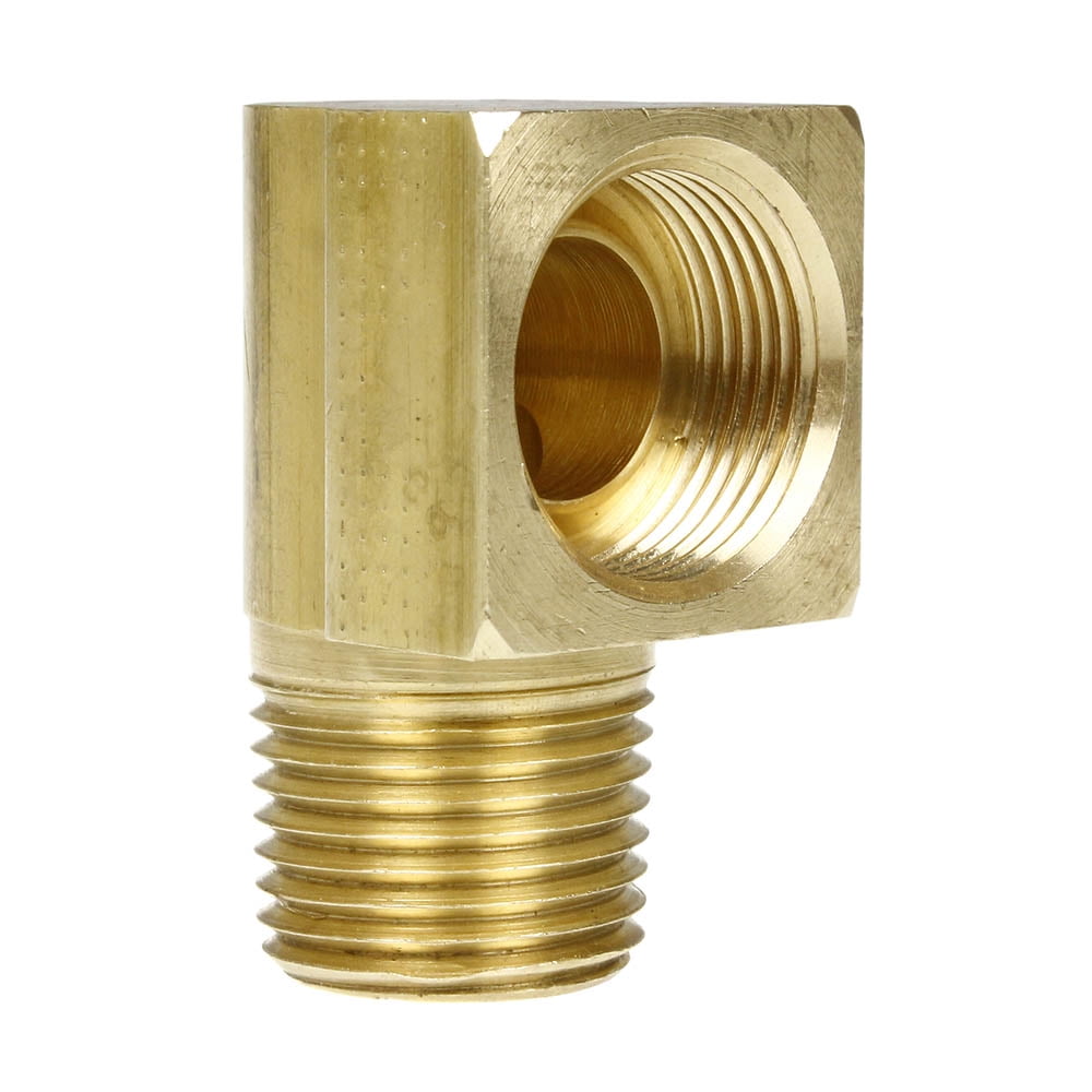 5/8" x 1/2" Inverted Flare x Male NPTF Solid Brass Elbow for Flared ...