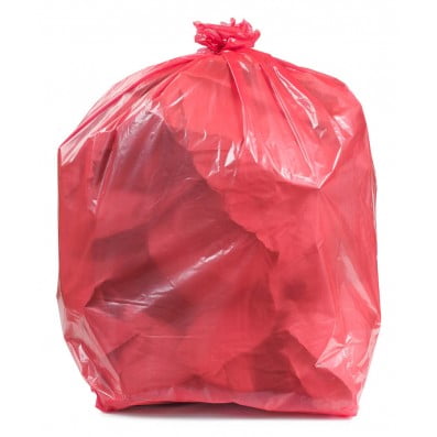 Plasticplace 32-33 Gallon Trash Bags, 100 Count, Red - Walmart.com ...
