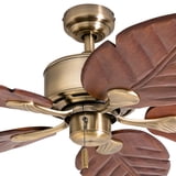 Prominence Home Willow View 52" Aged Brass Tropical Ceiling Fan with 5 ...