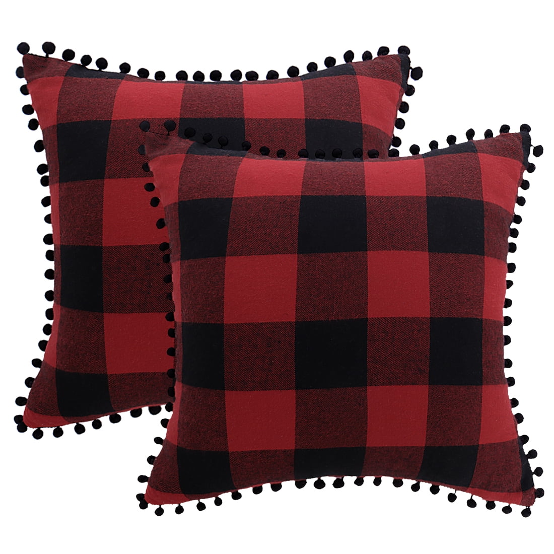 Click here for Unique Bargains 2pcs Pompoms Buffalo Retro Plaid T... prices