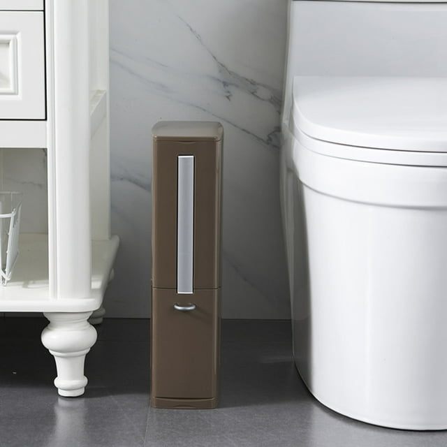 Hesroicy Compact Bathroom Waste Management System Toilet Brush, Trash ...
