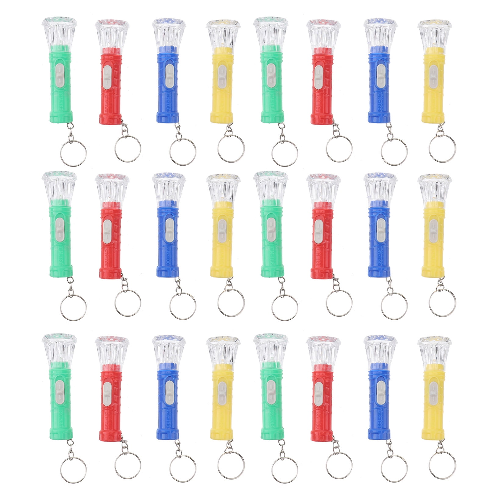 24PCS Mini Flashlight Keychain LED Keyring Flashlight Torch for Indoor ...