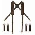 Tourbon Leather Tool Belt Suspenders, Adjustable Hooks, Heavy Duty ...