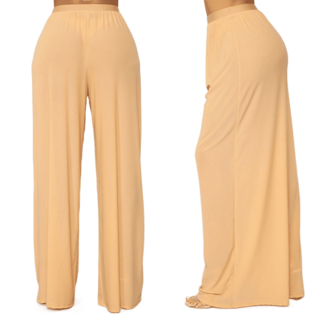 Douhoow Women Wide Leg Mesh Sheer Pants See Through Loose Beach Cover ...