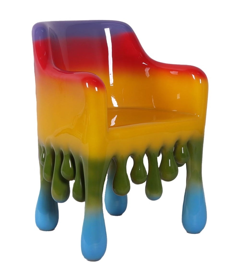 Rainbow Melting Chair Dripping Statue - Walmart.com
