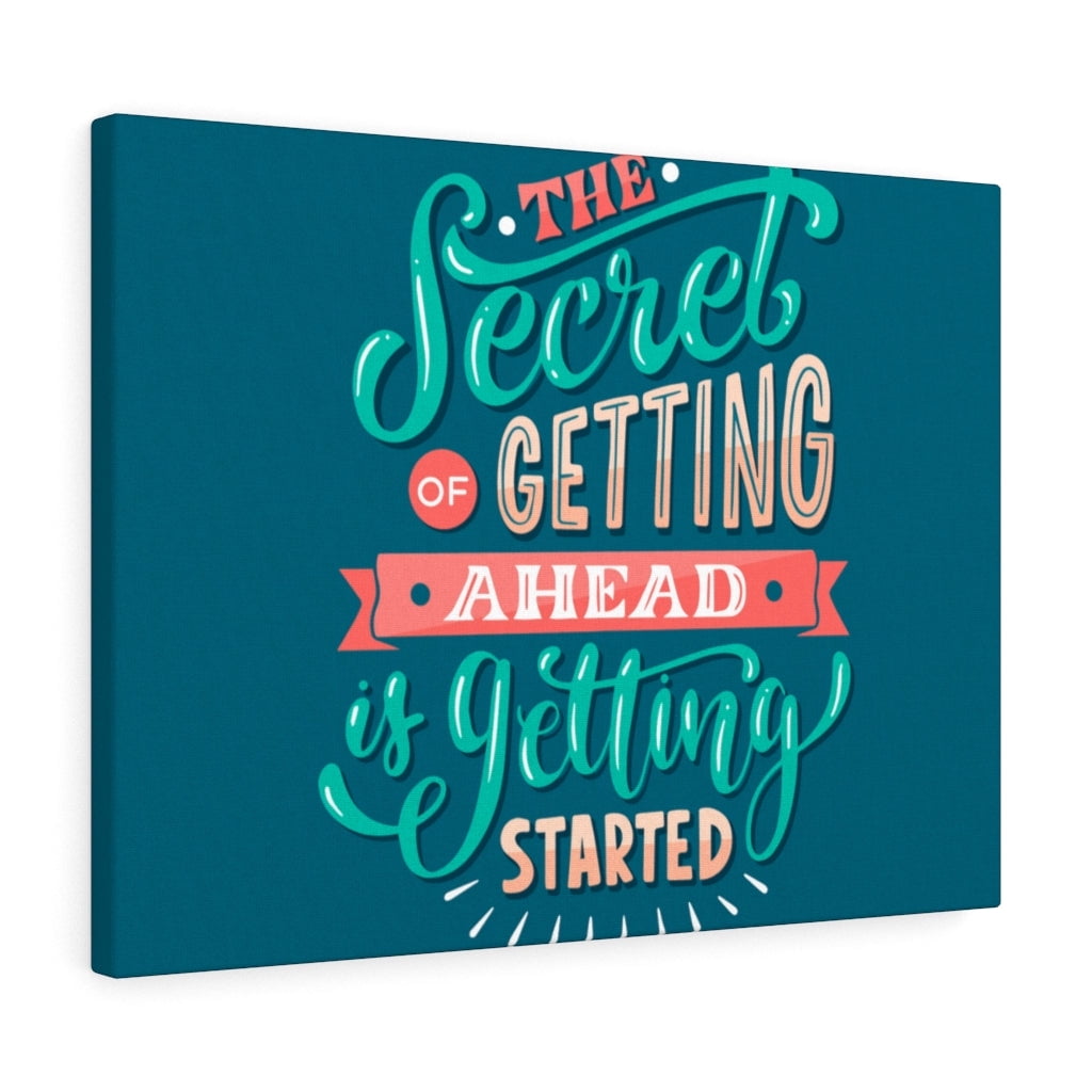 Inspirational Wall Art Getting Started Wall Art Motivational Motto ...