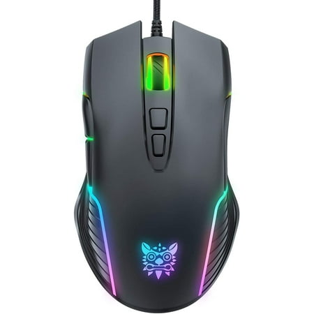 RGB Gaming Mouse Wired, USB Optical Computer Mice with RGB Backlit, 6 ...