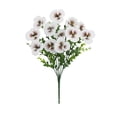 Hyknon Artificial Pansy Flowers, Fake Viola Bunch with Eucalyptus ...