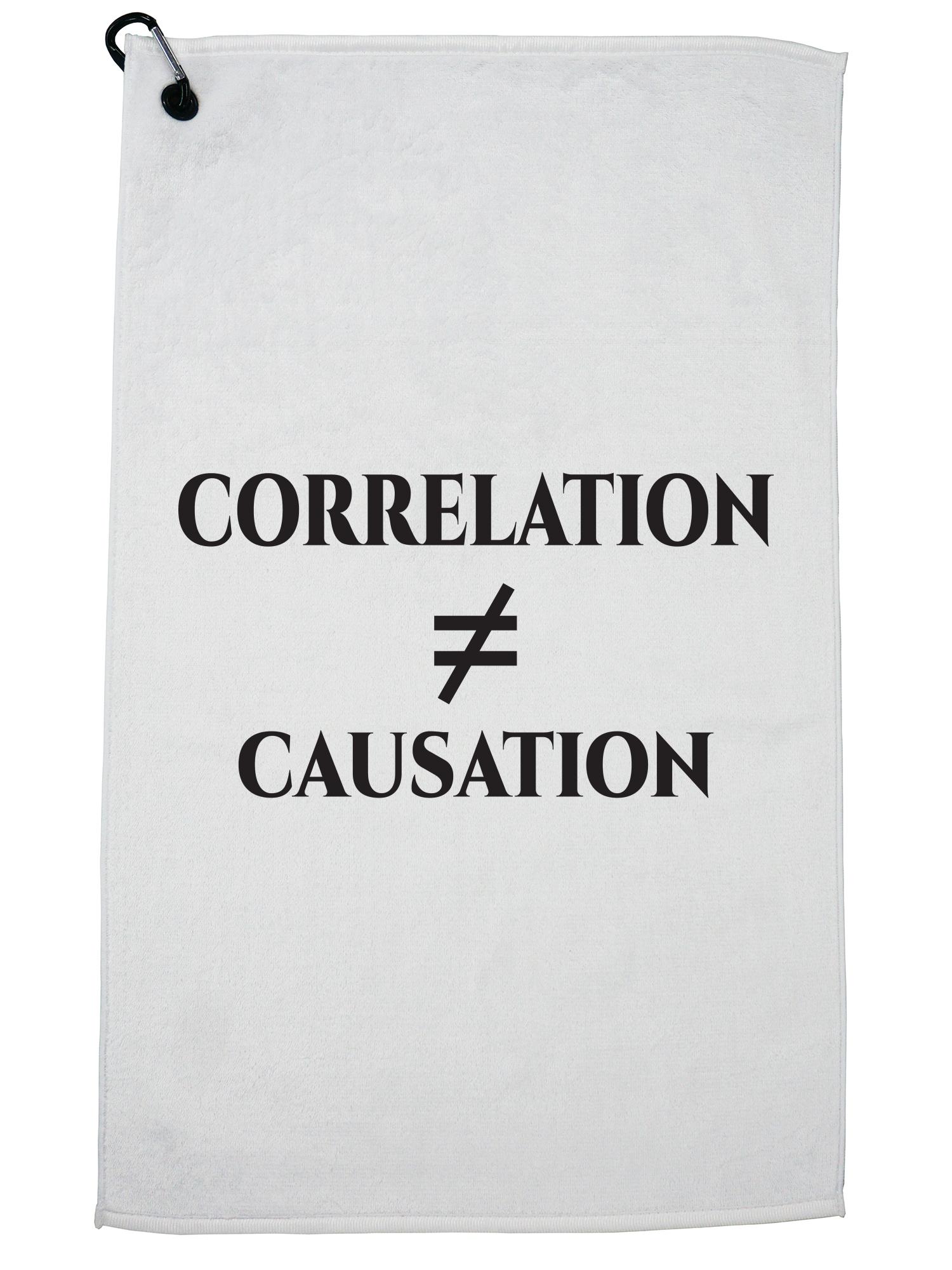 Correlation Does Not Equal Causation - Science Humor Golf Towel with ...