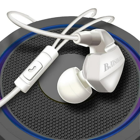 4-core Dual Moving Coil 3.5mm Universal In-ear Hifi 6d Heavy Bass Wired ...