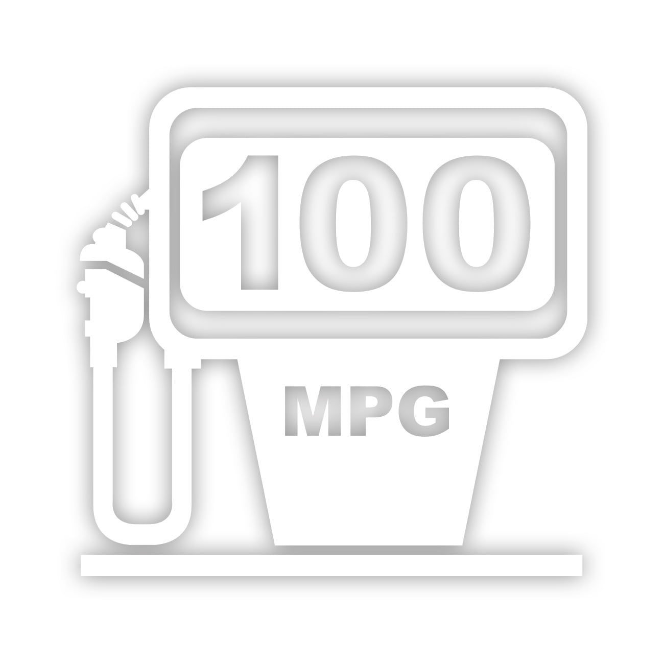 100 MPG Sticker Decal Die Cut - Self Adhesive Vinyl - Weatherproof ...