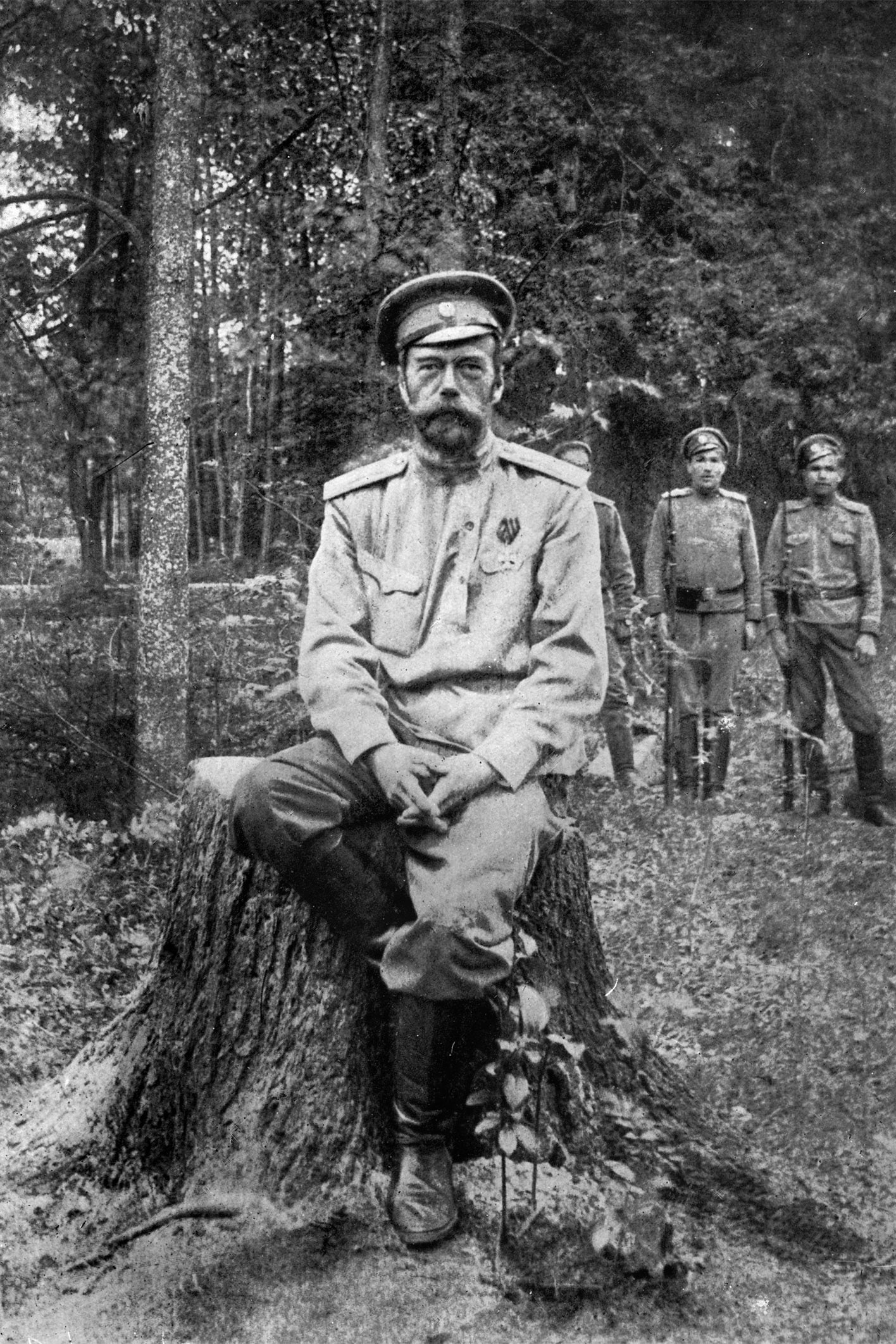 24x36 gallery poster, Tsar Nicholas II under guard in the grounds at ...