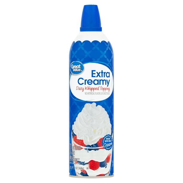 Great Value Extra Creamy Dairy Whipped Topping, 13 oz - Walmart.com