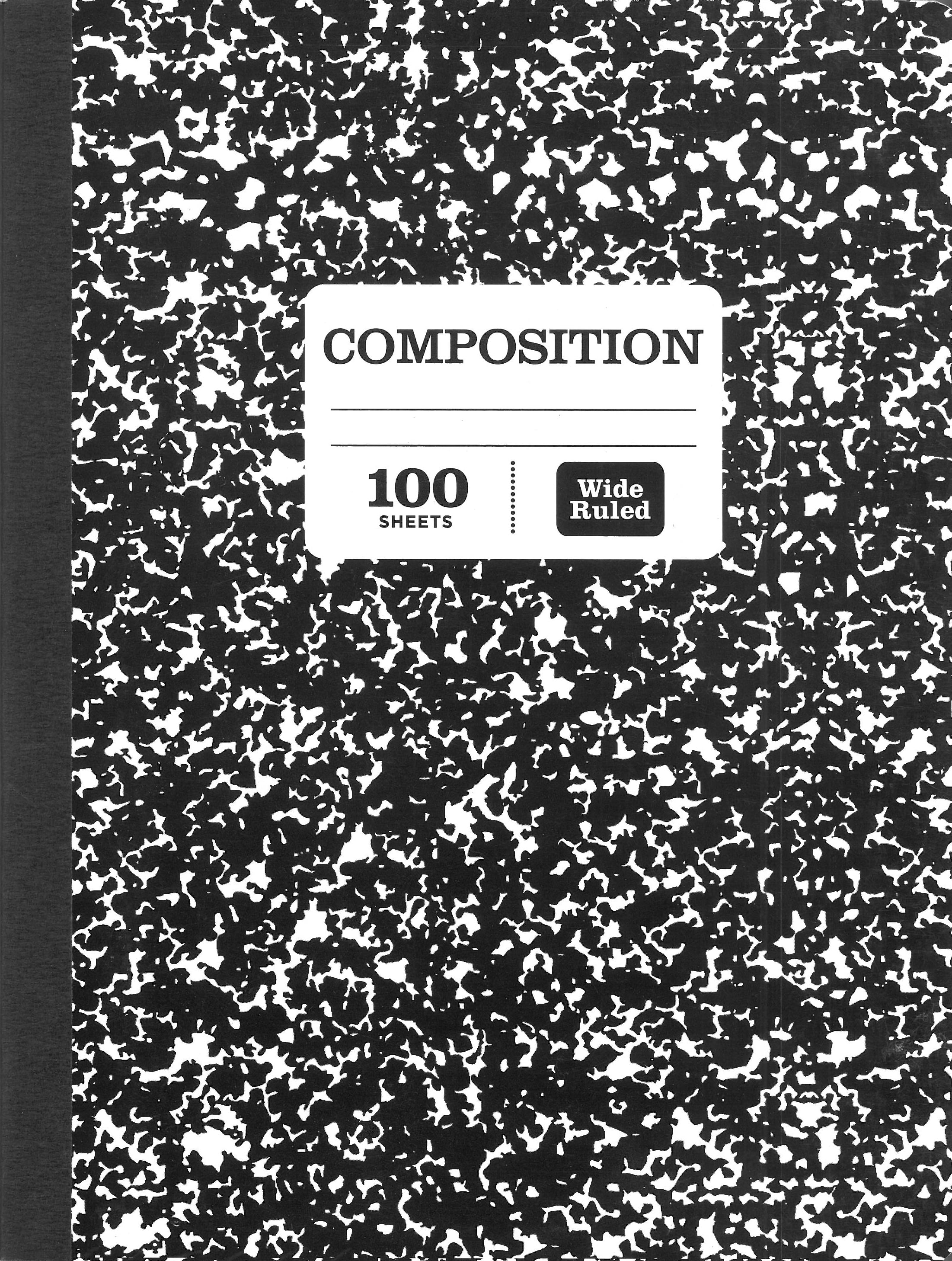 Pen Gear Composition Book Wide Ruled 100 Pages 9 75 X 7 5