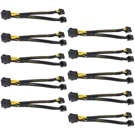 Pcle 8Pin Mining Cable, GPU Y-Splitter Cable for Bitcoin Mining Rigs ...