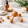 Evideco, Wellness Wooden Handheld Body Massager, 5x4x3 inches, natural ...