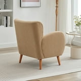 Modern Wood Frame Wingback Accent Arm Club Chair, Camel - Walmart.com