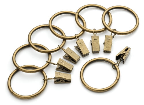 1 1/2 Inch Metal Curtain Clip Rings 1.5", Set of 20 - Walmart.com