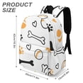 Half Print Backpack 11.8×16.5×5.9in Large Capacity Zipper Design Side ...