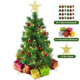 Wideskall 2 Feet Tabletop Artificial Mini Green Christmas Pine Tree ...