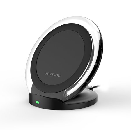 QX810F 10W Vertical Transparent Frame Bracket Fast Wireless Charger ...