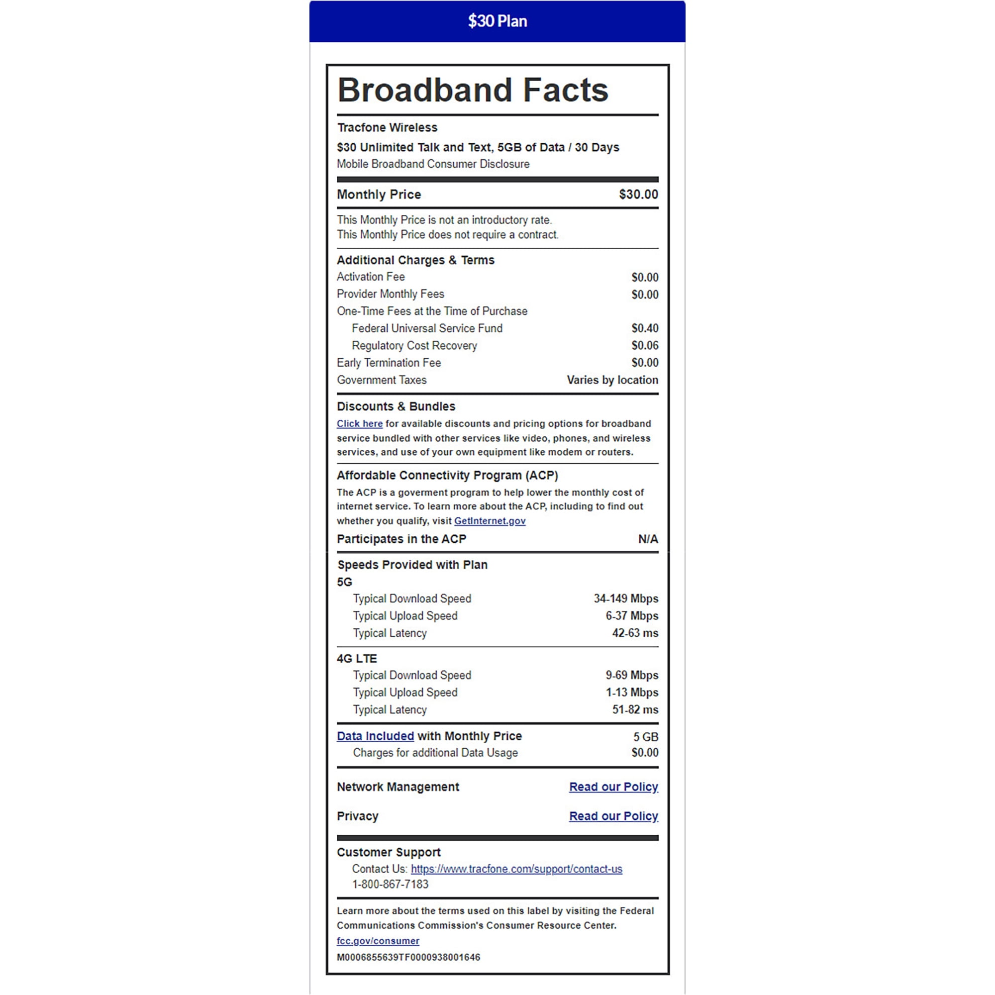 Tracfone $30 Smartphone Unlimited Talk & Text 30-Day Prepaid Plan (10 ...