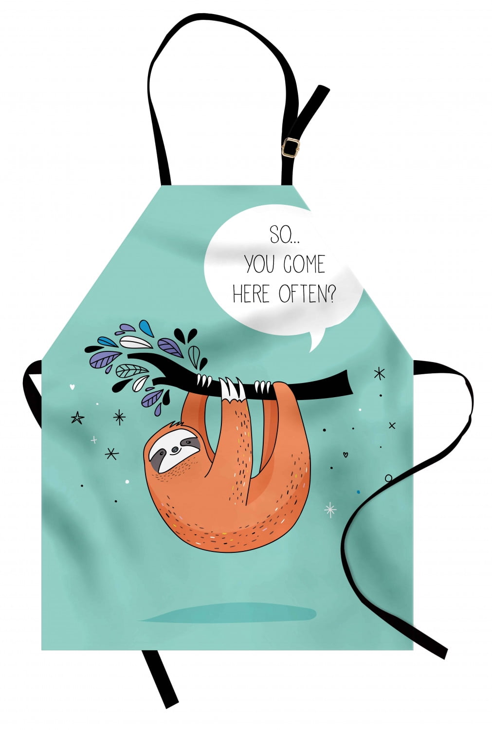 Animal Apron Cartoon Design Print Sloth with a Flirty Quote 'So You ...
