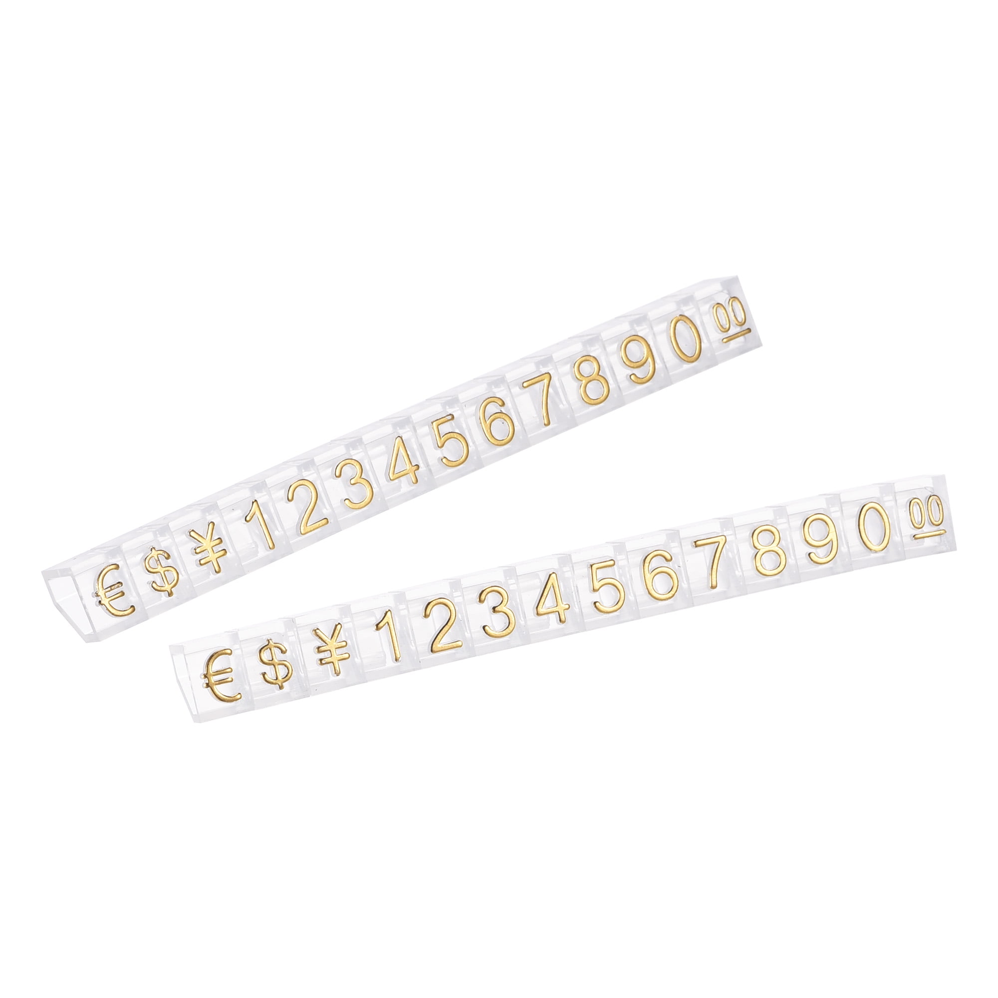 Uxcell Adjustable Mini Cube Price Tag Display Number Gold on Clear,6 ...