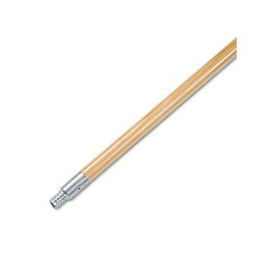 Metal Tip Threaded Hardwood Broom Handle, 1 1/8 Dia X 60, Natural ...