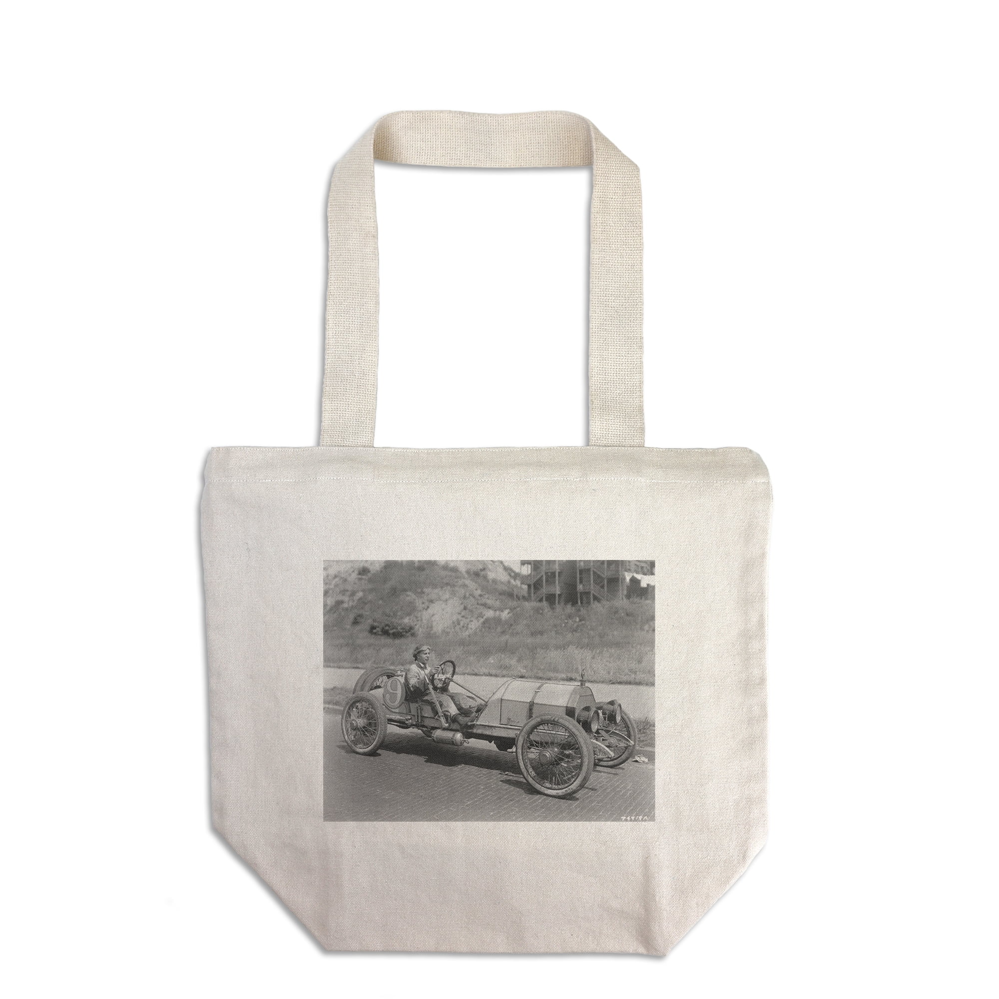 Mercer racing car Photograph (100% Cotton Canvas Reusable Tote Bag ...