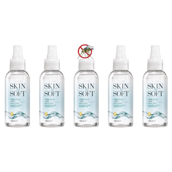Avon Skin So Soft Original Dry Oil Spray Bonus Size 8.45 fl oz Each – 5 ...