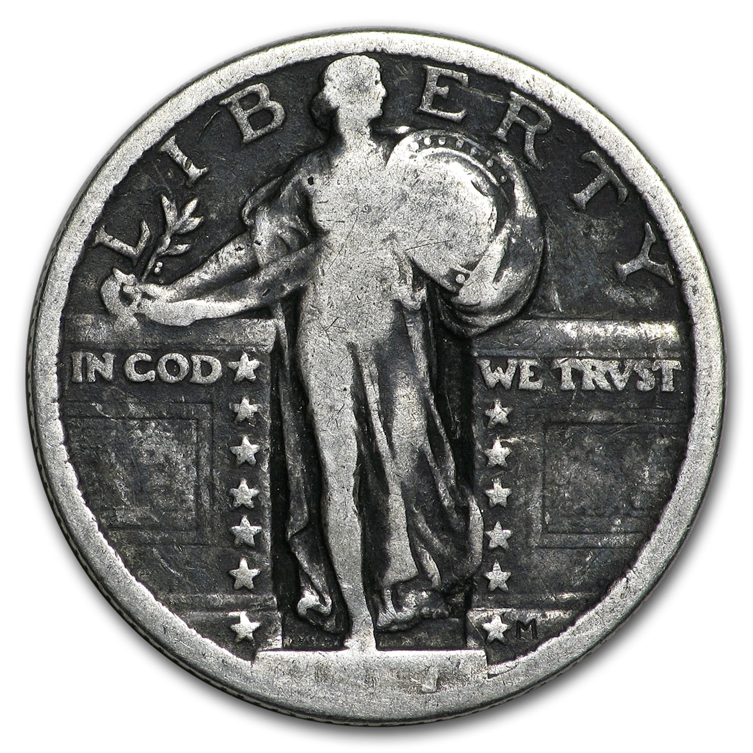 1917 Standing Liberty Quarter Type-II VG (Partial Date) - Walmart.com ...
