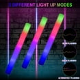 20 Pack LED Foam Glow Sticks with 3 Light Modes, Multicolor Light Up ...